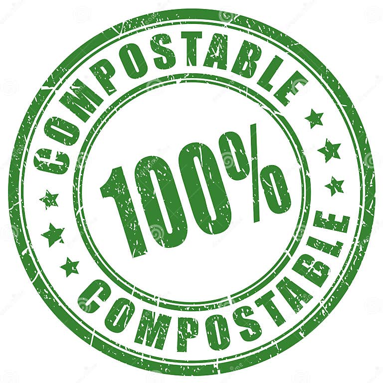 Compostable vector stamp stock vector. Illustration of emblem - 118364052