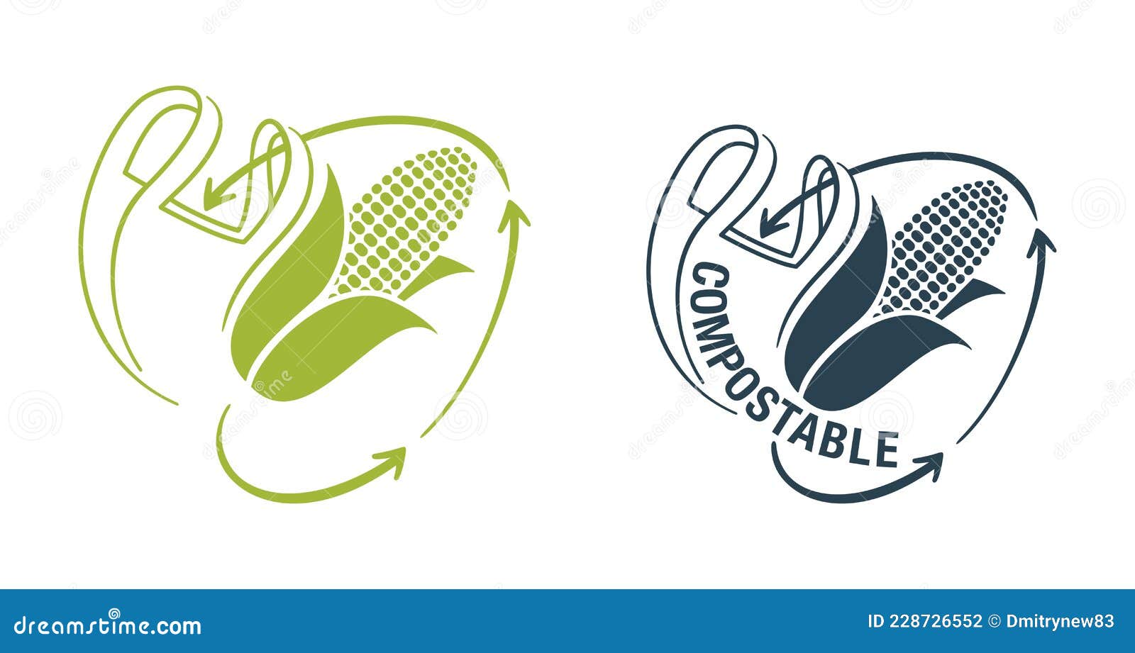 Compostable Packet Made from Corn Icon Stock Vector - Illustration of ...