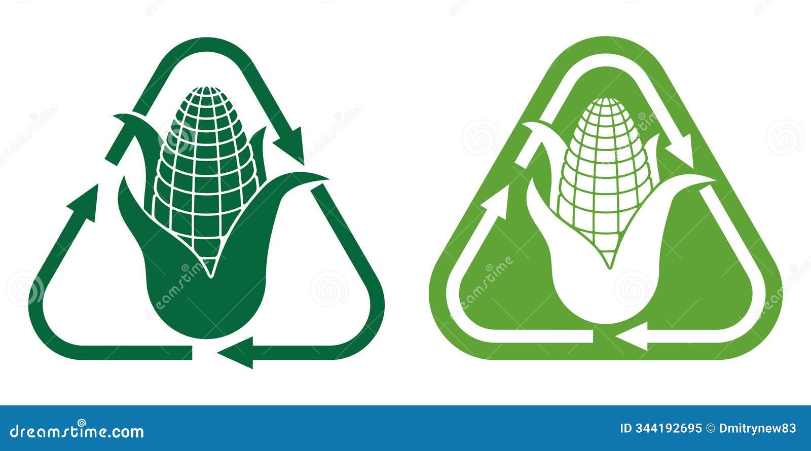 Compostable Plastic Materials Made from Corn Stock Vector ...