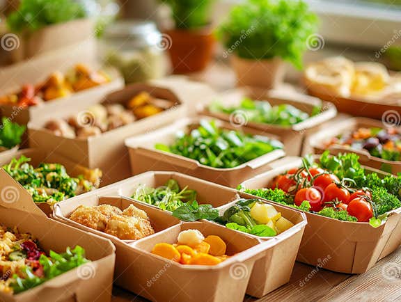 Compostable Takeout Containers in an Environmentally Friendly Dining ...