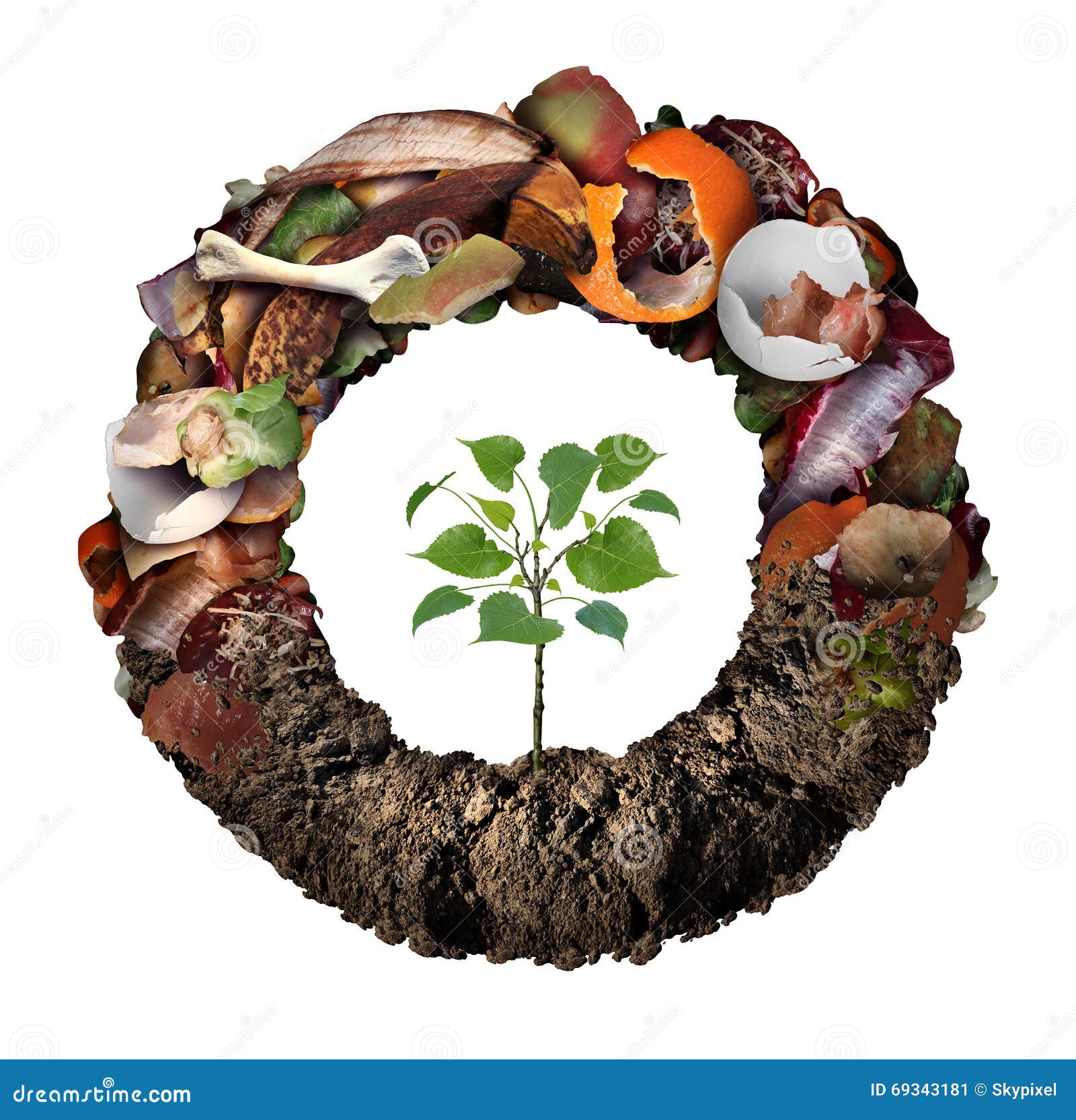 Composte Life Cycle Symbol stock illustration. Illustration of ...