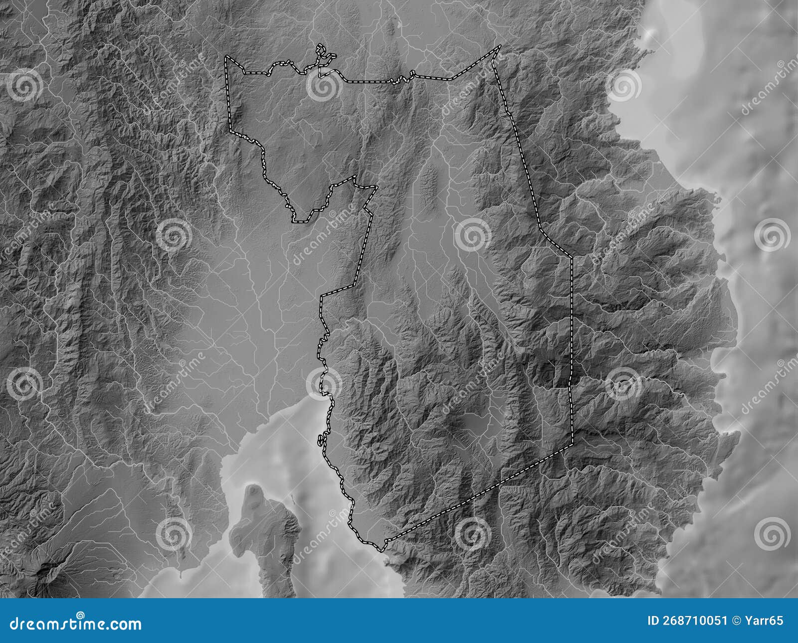 Compostela Valley, Philippines. Grayscale. No Legend Stock Illustration ...