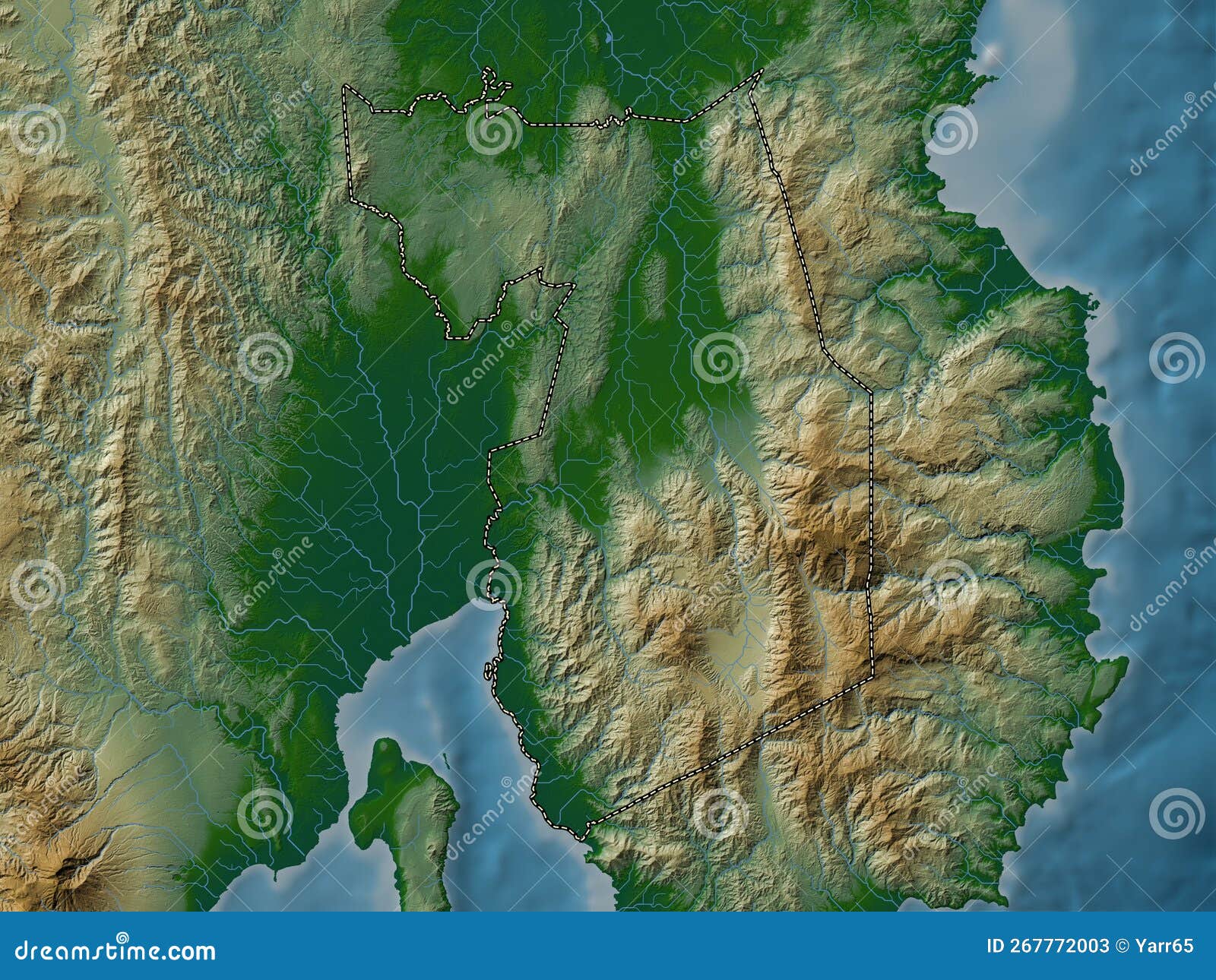 Compostela Valley, Philippines. Physical. No Legend Stock Illustration ...