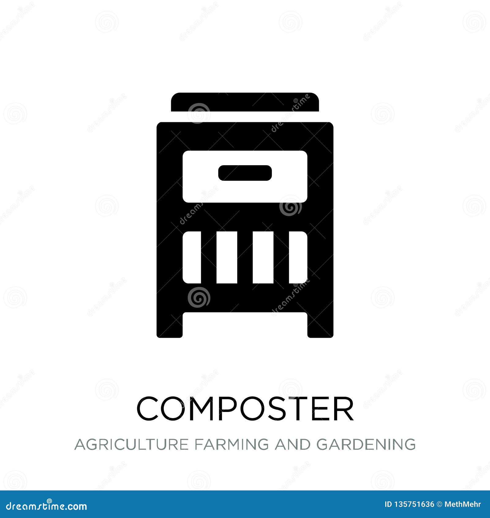 Composter Icon In Trendy Design Style. Composter Icon Isolated On White ...