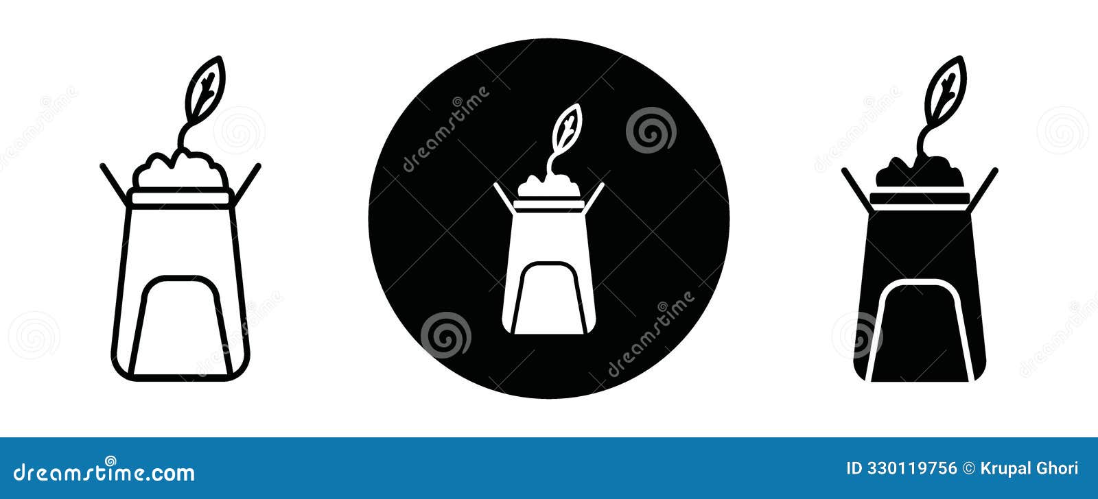 Composter Outline Icon Collection or Set. Composter Thin Vector Line ...