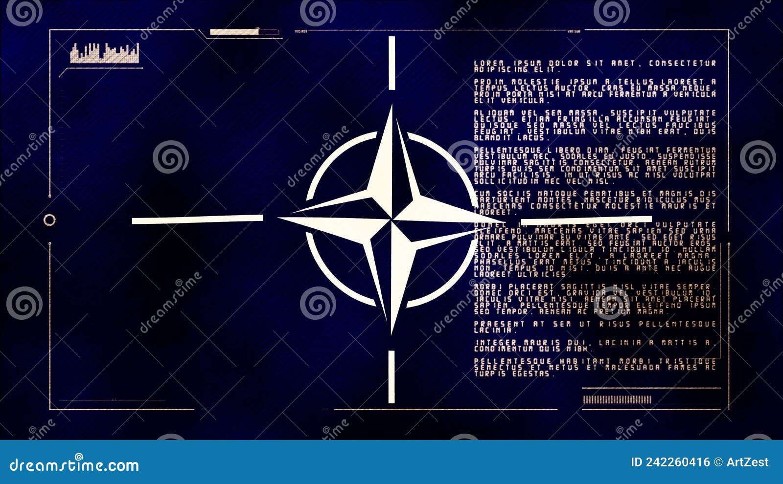 Composti of Nato Flag Whit Text and Intelligence Symbols Stock ...