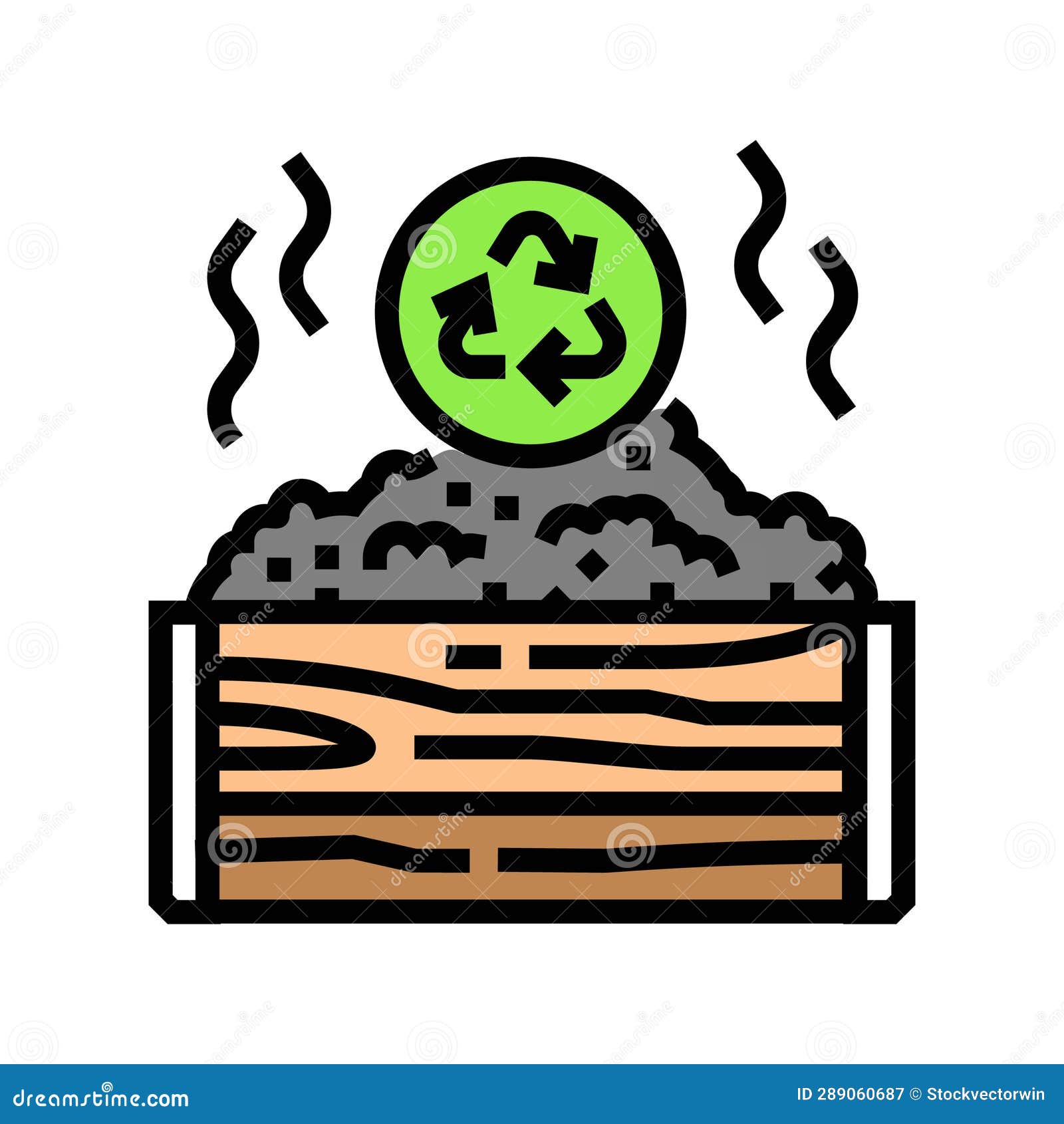 Composting Environmental Color Icon Vector Illustration Stock Vector ... Composting Environmental Color Icon Vector Illustration Stock Vector ...