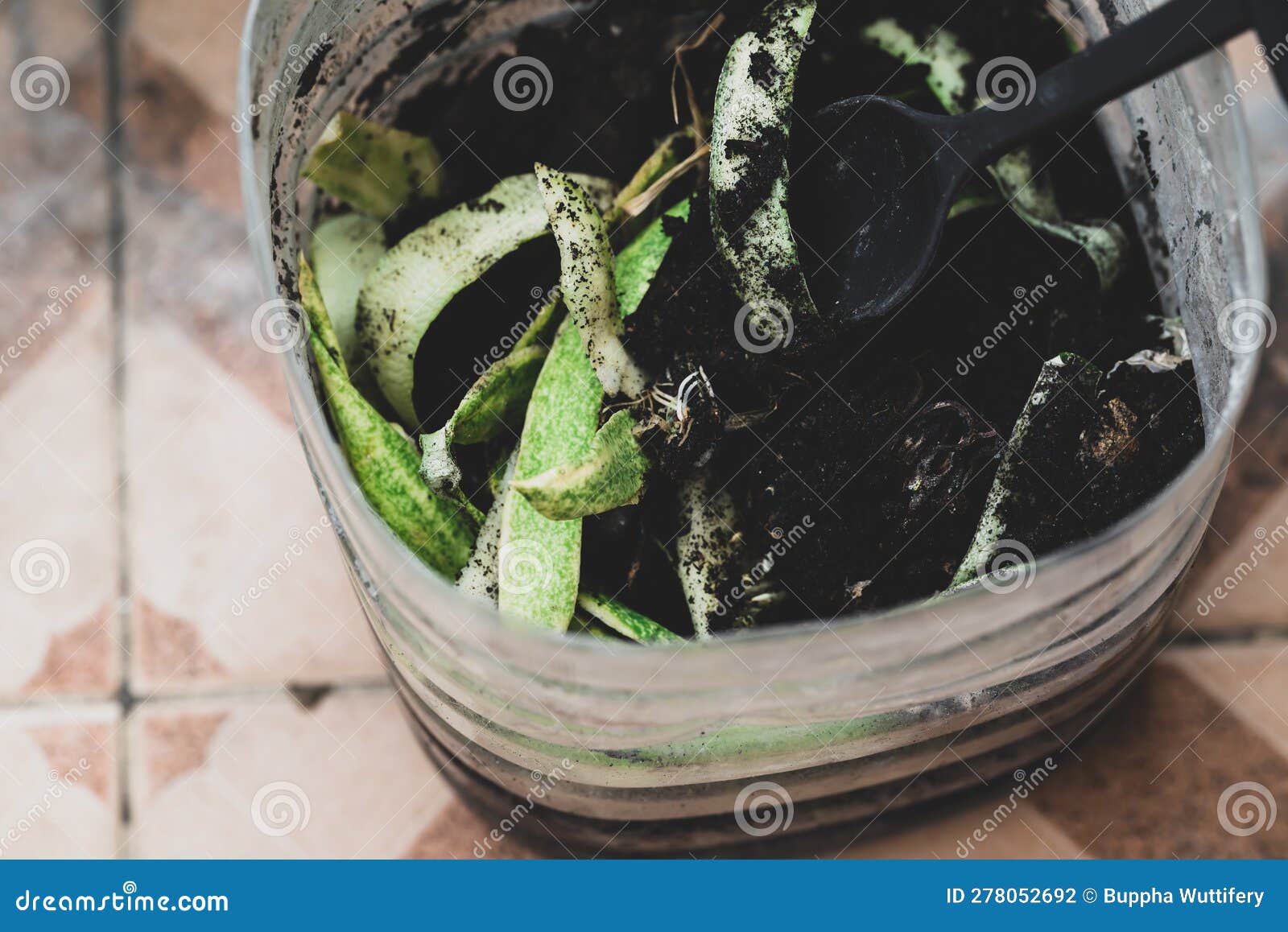 Composting Made from Leftover Vegetables Preparing for Planting Stock ...