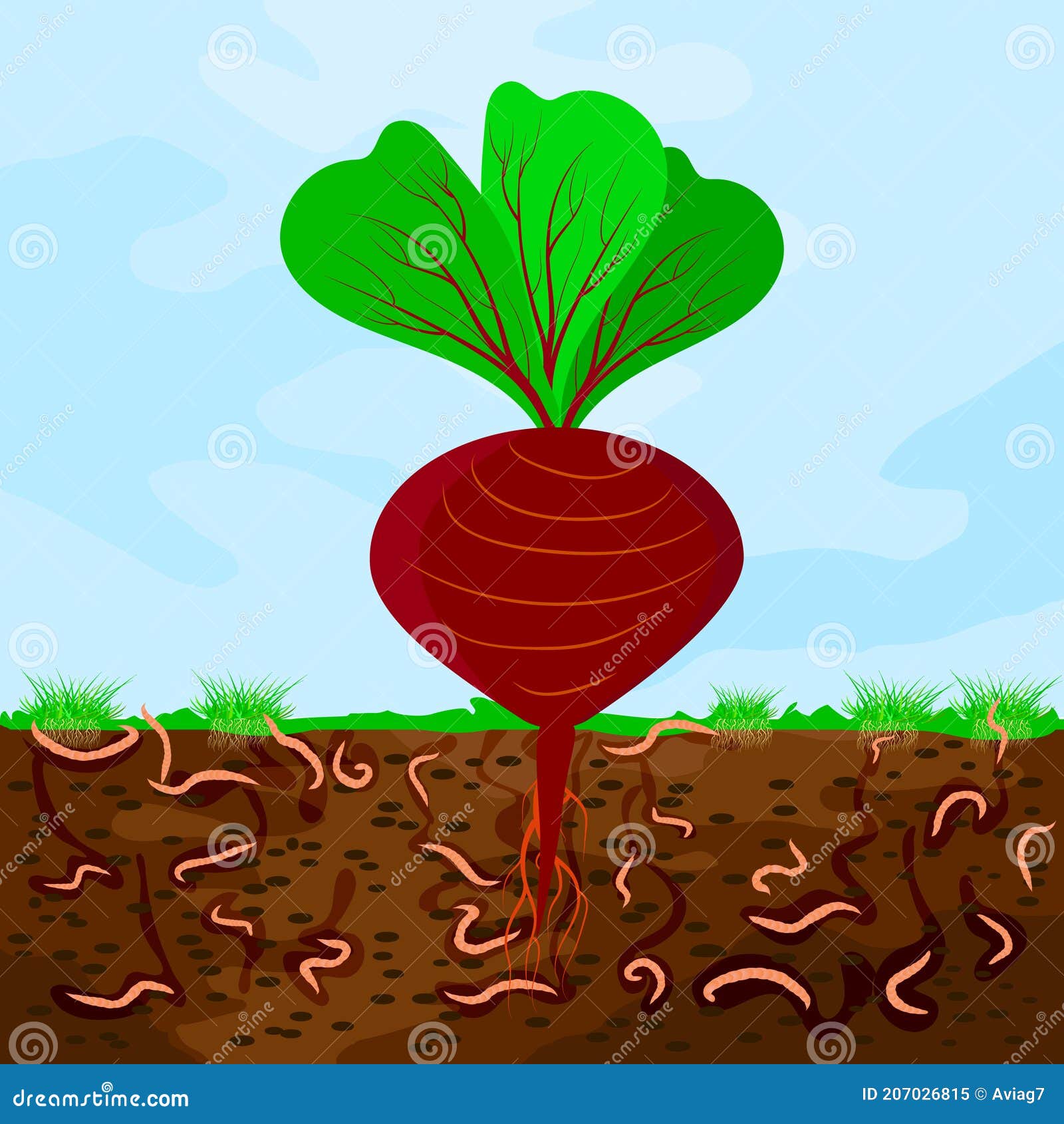 Soil Microorganisms Line Outline Icon Vector Illustration ...