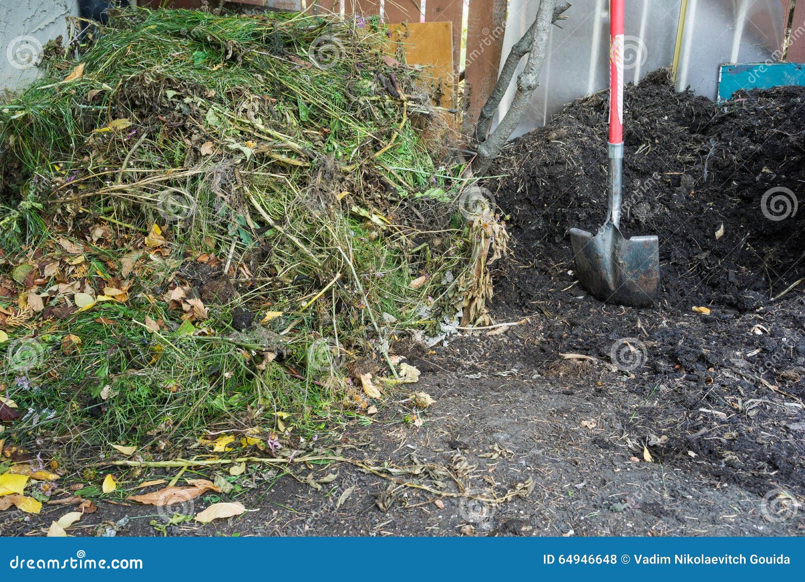 Composting - Ready and Fresh Composting Piles Stock Photo - Image of ...