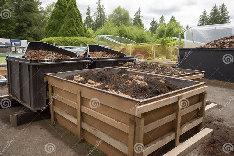 Composting System With Ongoing Cycle Of Collection Processing And Application Stock