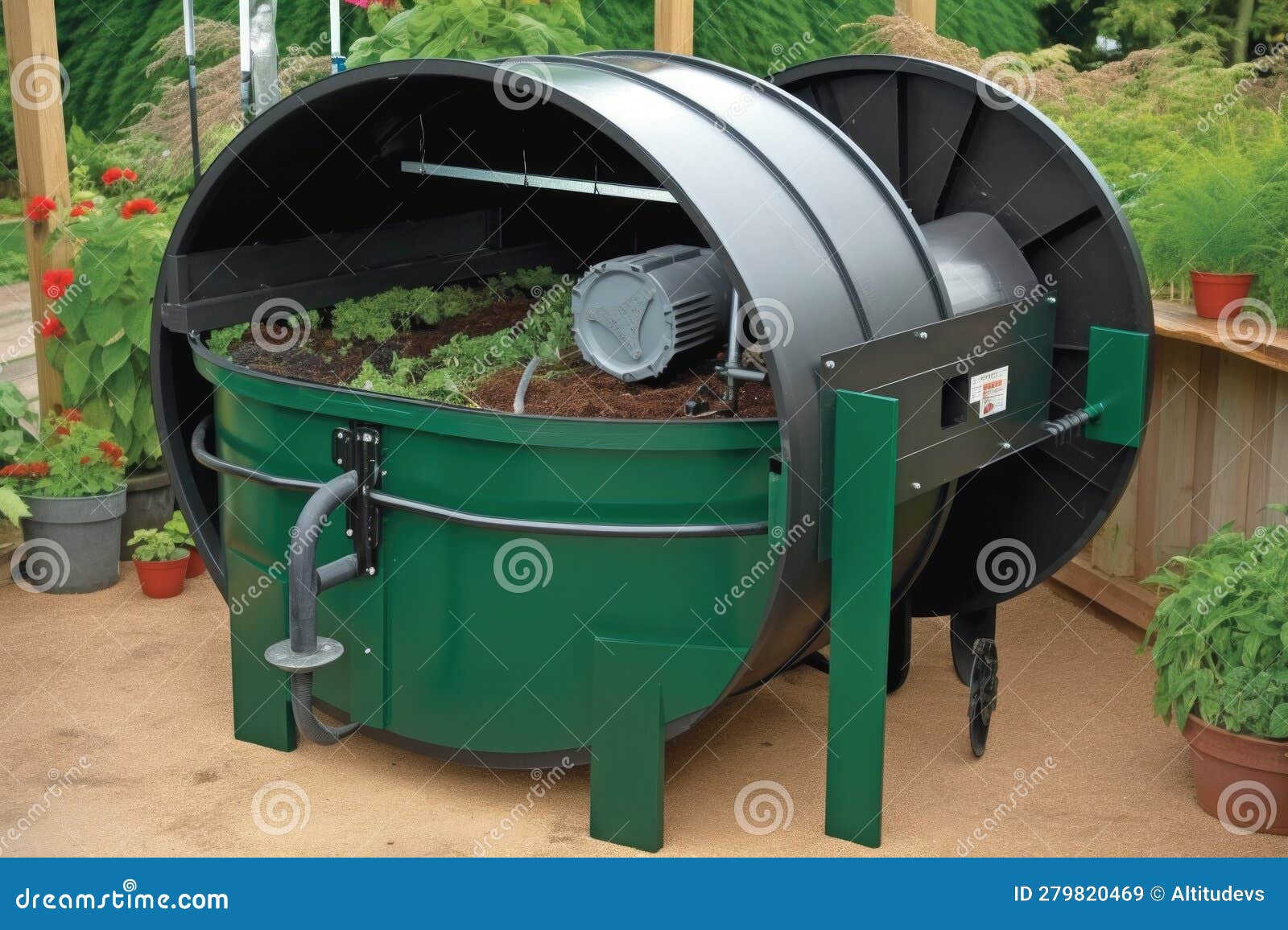 Composting System with Rotating Drum, for Easy Turning Stock ... Composting System with Rotating Drum, for Easy Turning Stock ...