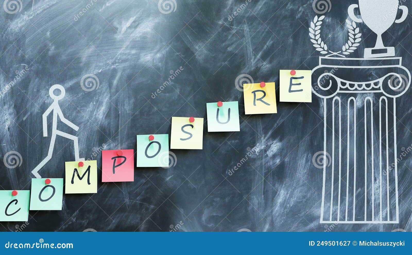 Composure Make Steps To Success Stock Illustration - Illustration of ...