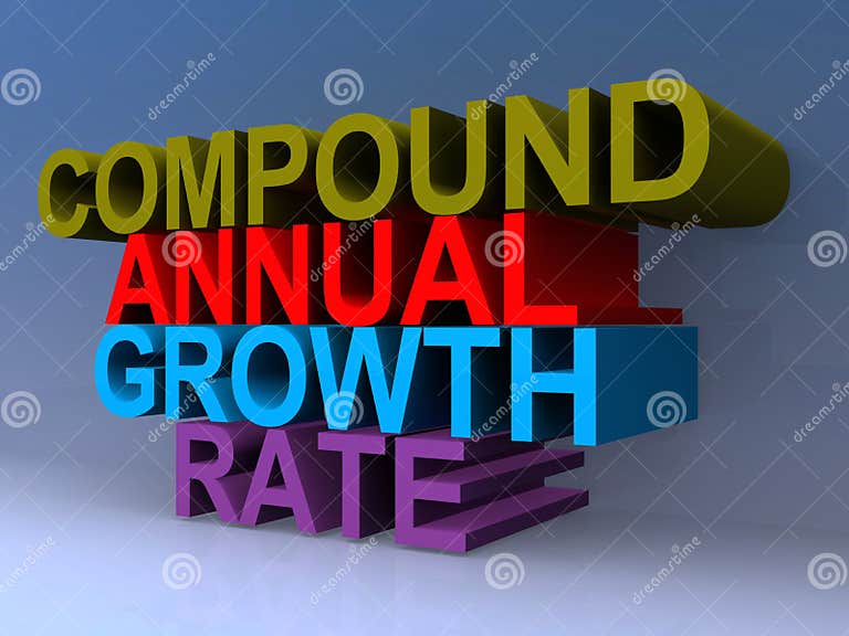 Compound Annual Growth Rate Stock Illustration - Illustration of ...