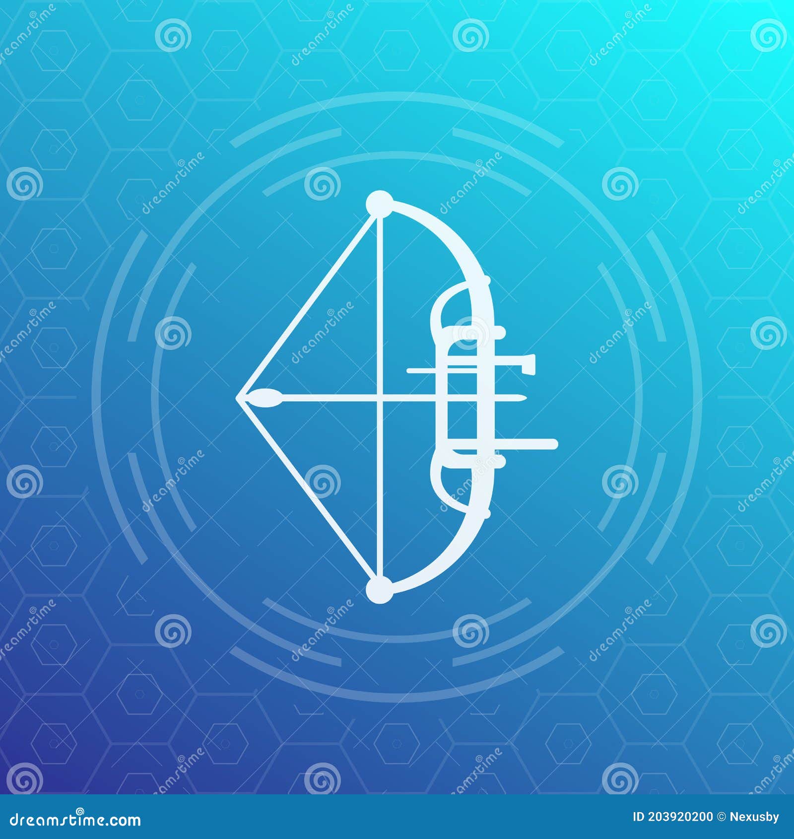 Compound Bow, Archery Sport Icon Stock Vector - Illustration of ...