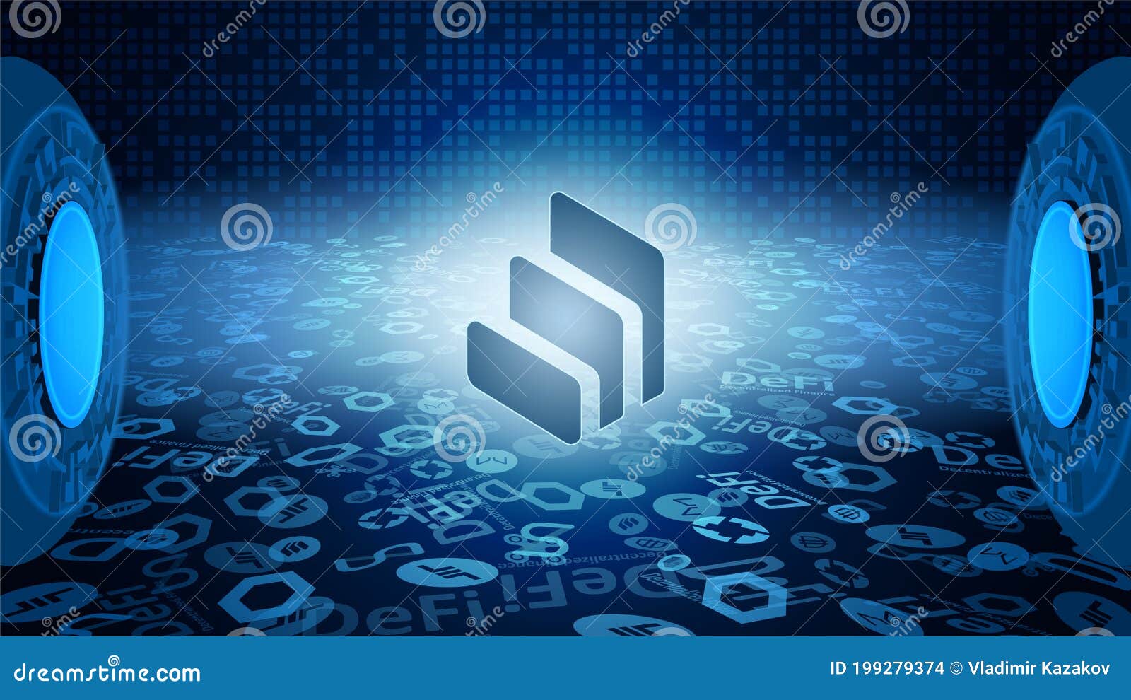 Compound COMP Token Symbol of the DeFi System Shining in the Rays of ...