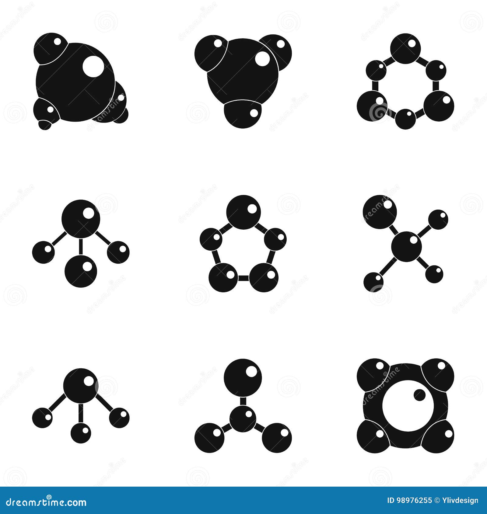Compound Icons Set, Simple Style Stock Vector - Illustration of medical ...