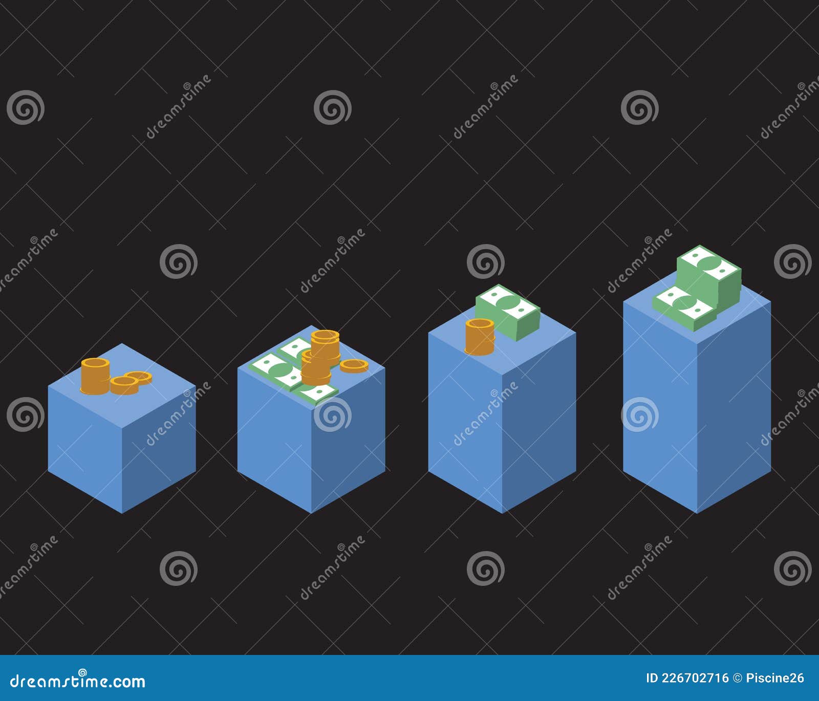 Compounding Interest Concept With Double Money For Long Term Investment ...