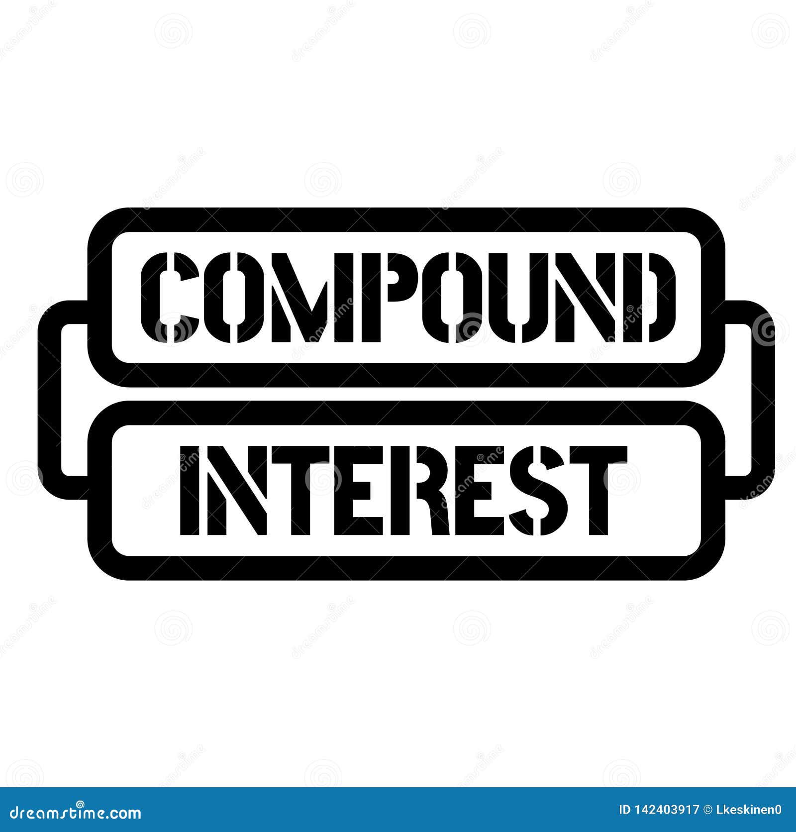 Compound interest stamp stock vector. Illustration of vivid - 142403917