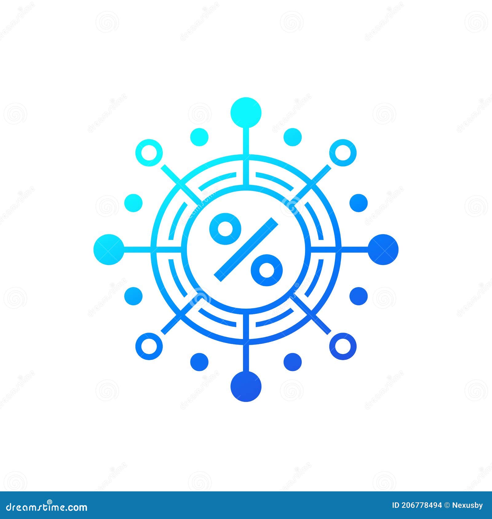 Compound Interest Vector Icon on White Stock Illustration ...