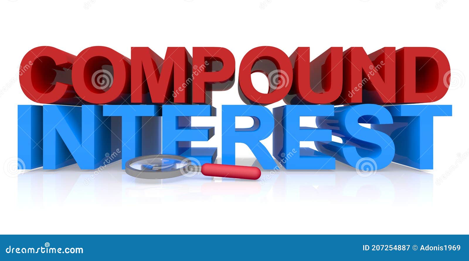 Compound interest on white stock image. Image of investing - 207254887