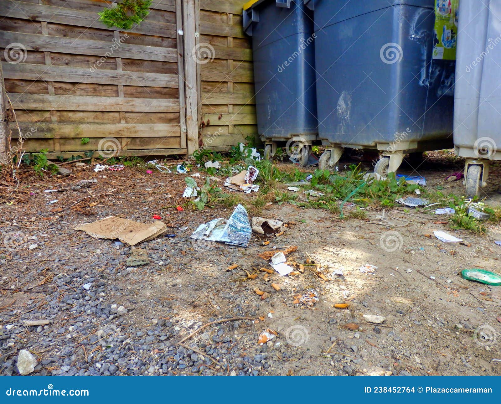 Recycling Bin Compound stock photo. Image of environment - 238452764