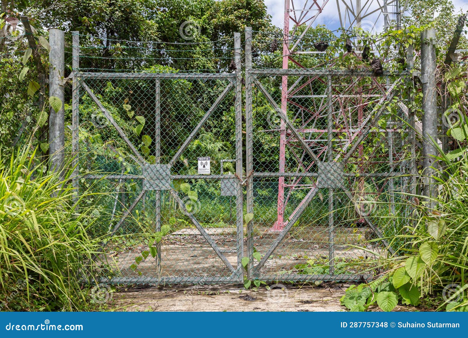 The Compound of Telecommunication Transmitter Tower Editorial Stock ...