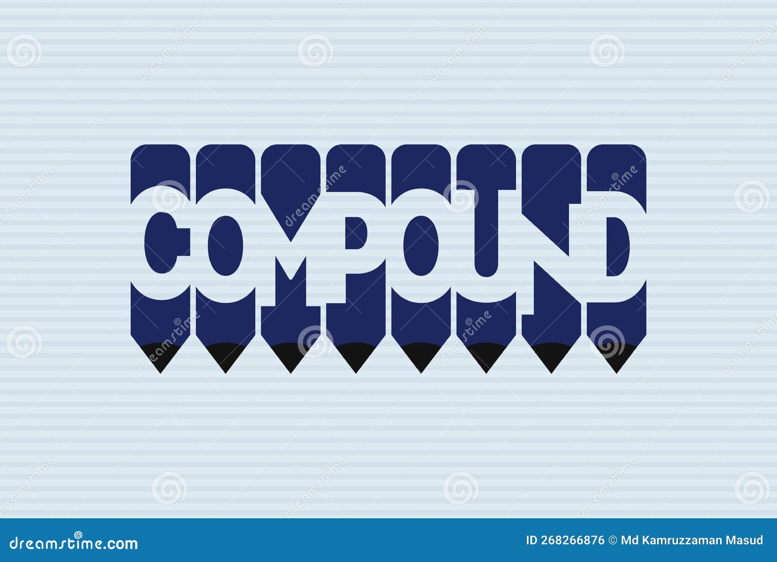 Compound Text with Pen Symbol Creative Ideas Design, Vector ...