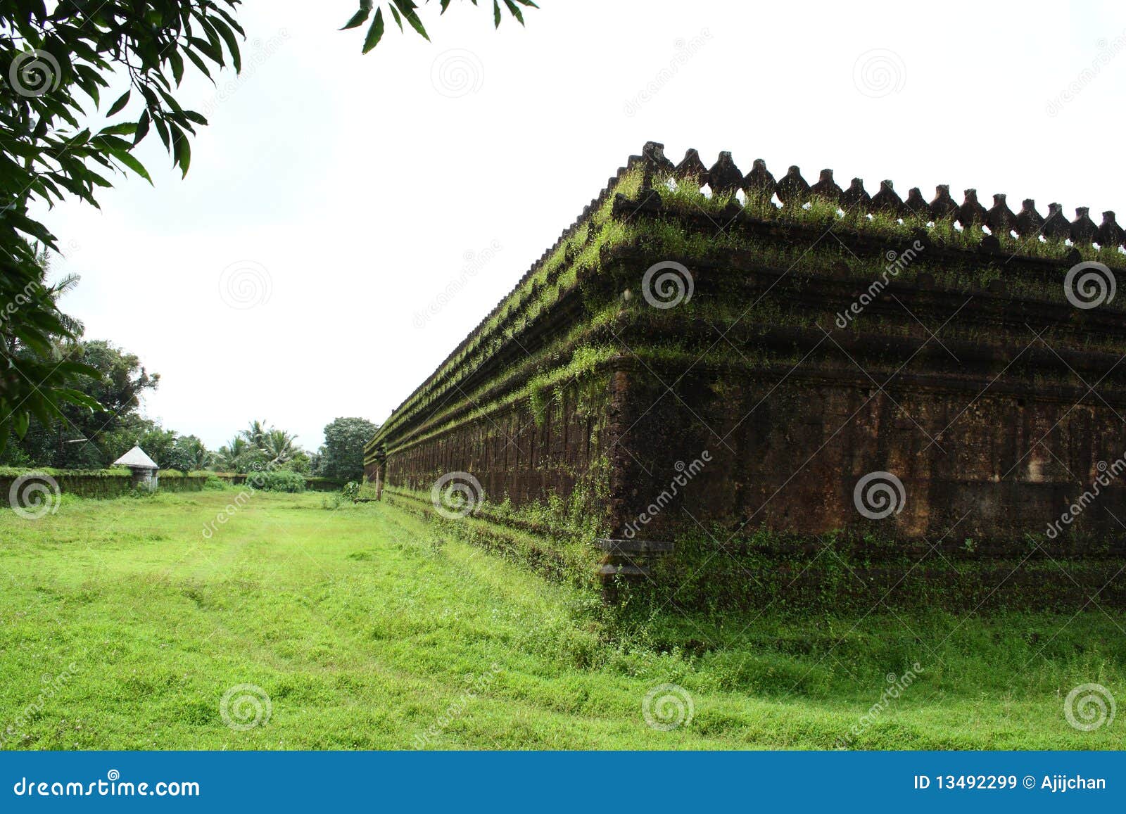 Compound wall stock image. Image of olden, earthen, algae - 13492299