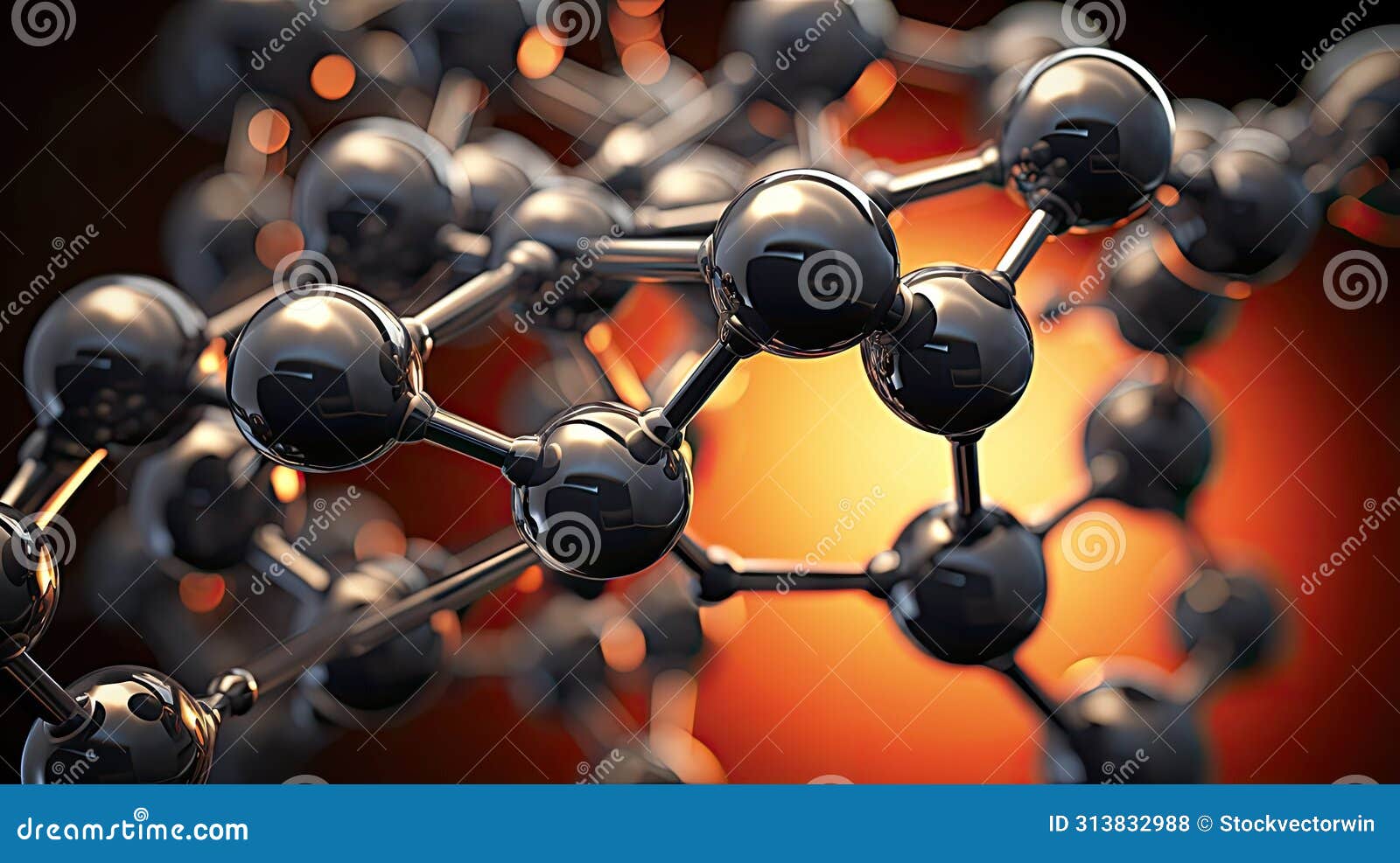 Compounds carbon molecule stock illustration. Illustration of ized ...