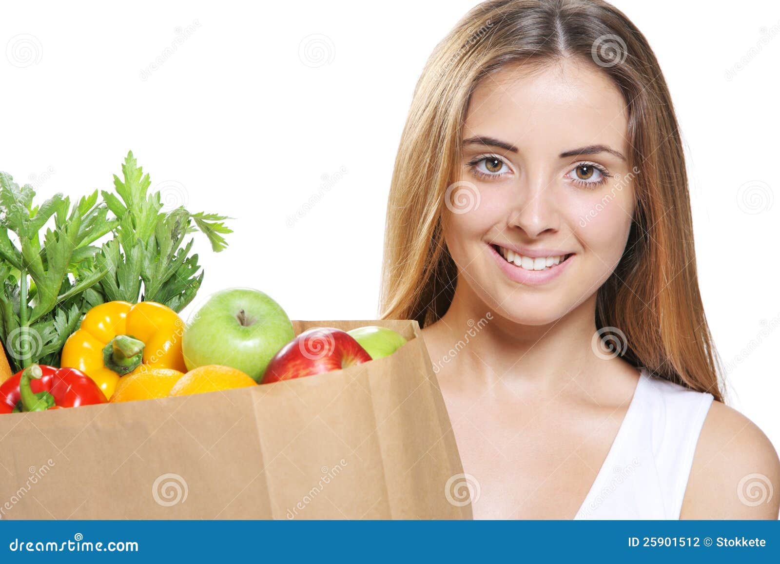 Compras De Tienda De Comestibles Foto De Archivo Imagen De Ingrediente Belleza 25901512