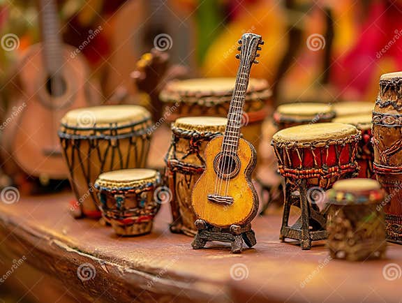 Comprehensive Assortment of Tiny Musical String Instruments Stock Photo ...