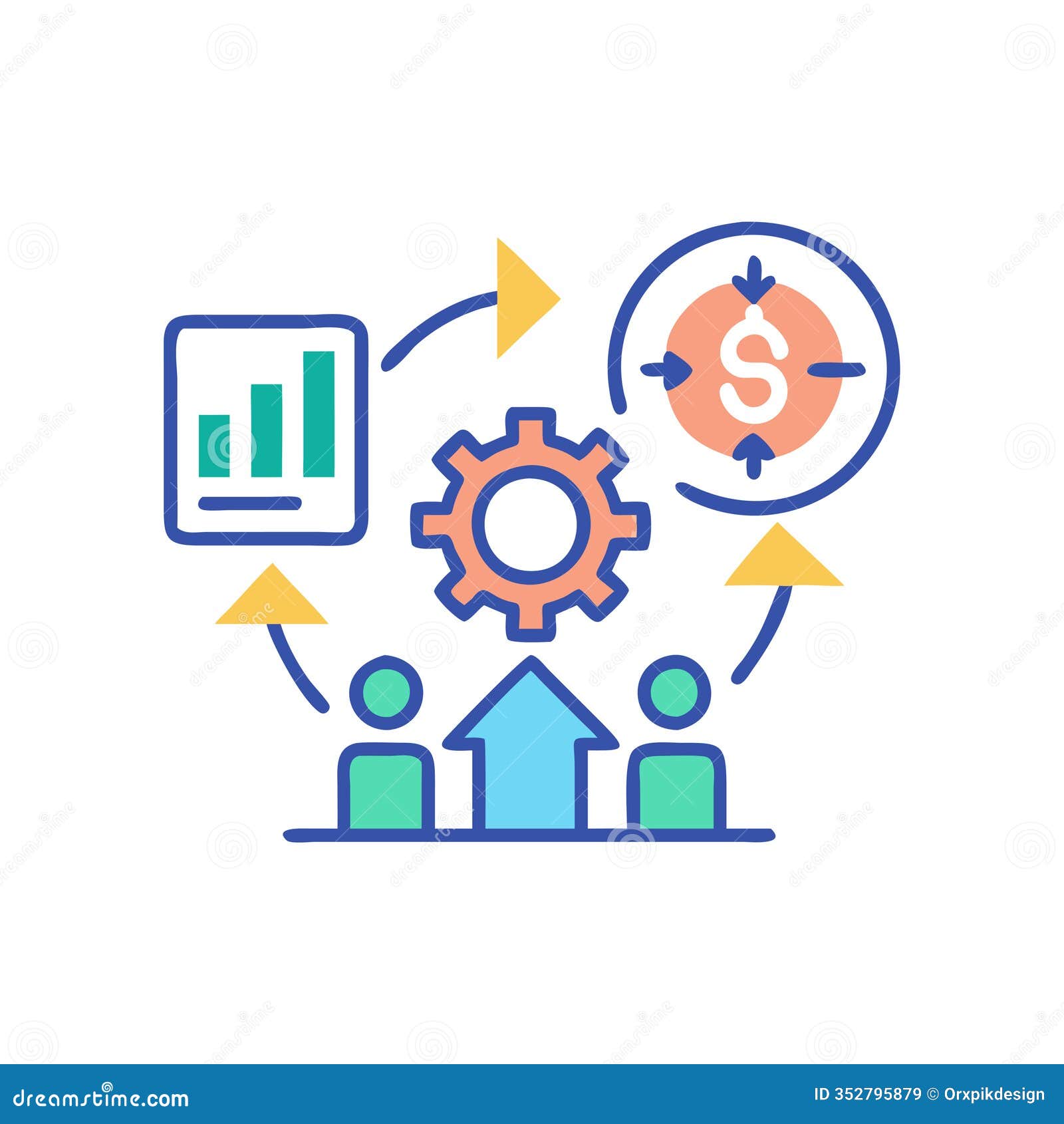 Comprehensive Business Impact Framework Icon Stock Vector ...