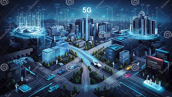 Comprehensive Cloud Computing Infrastructure, Hybrid Cloud Network Concept Background Stock ...