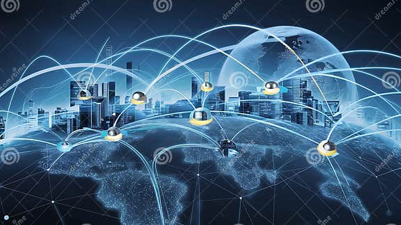 Comprehensive Cloud Computing Infrastructure, Hybrid Cloud Network Concept Background Stock ...