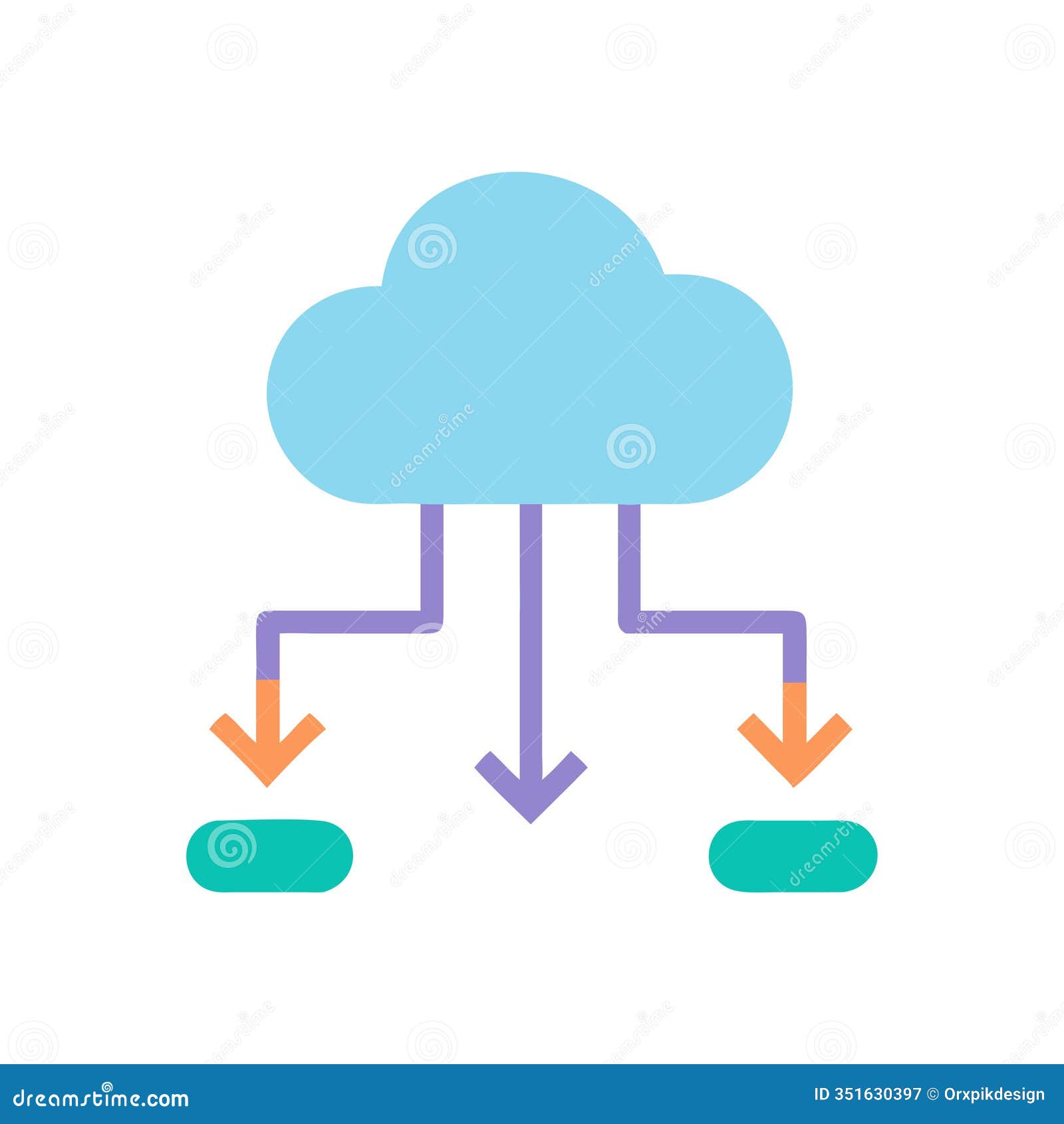 Comprehensive Cloud Migration Icon Stock Illustration - Illustration of ...
