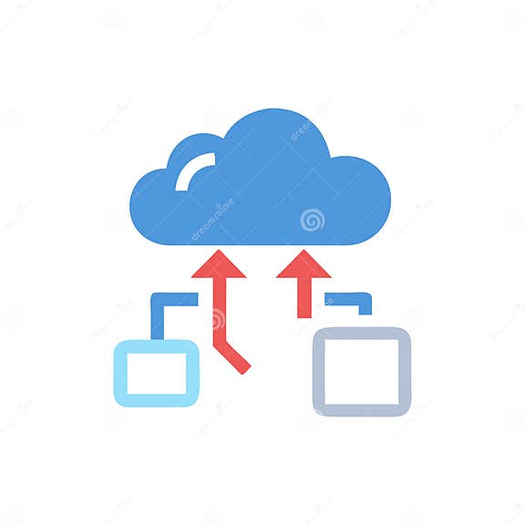 Comprehensive Cloud Migration Icon for Data Management Stock ...