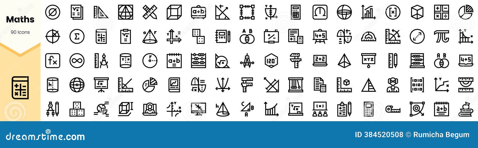 Calculation Symbols Such As Plus Sign, Minus Sign, Multiplication Sign ...