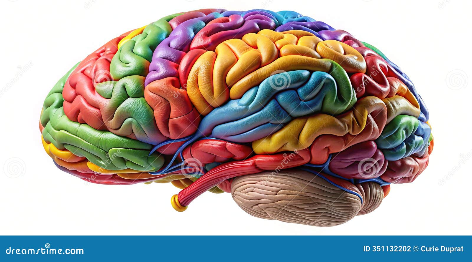 Comprehensive 3D Human Brain Anatomy Model Detailed Structure Function ...