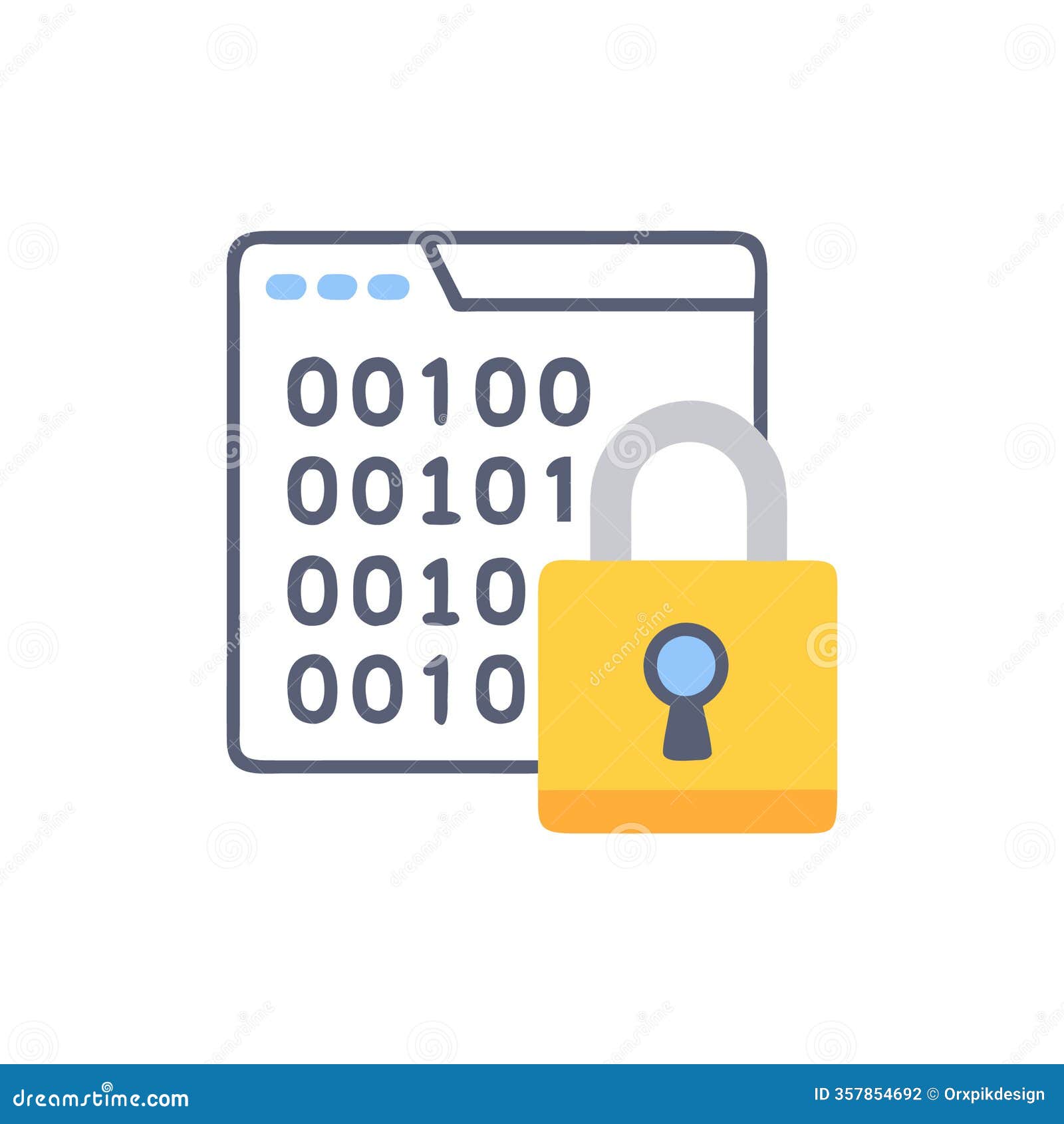 Comprehensive Data Encryption Icon for Security Stock Illustration ...