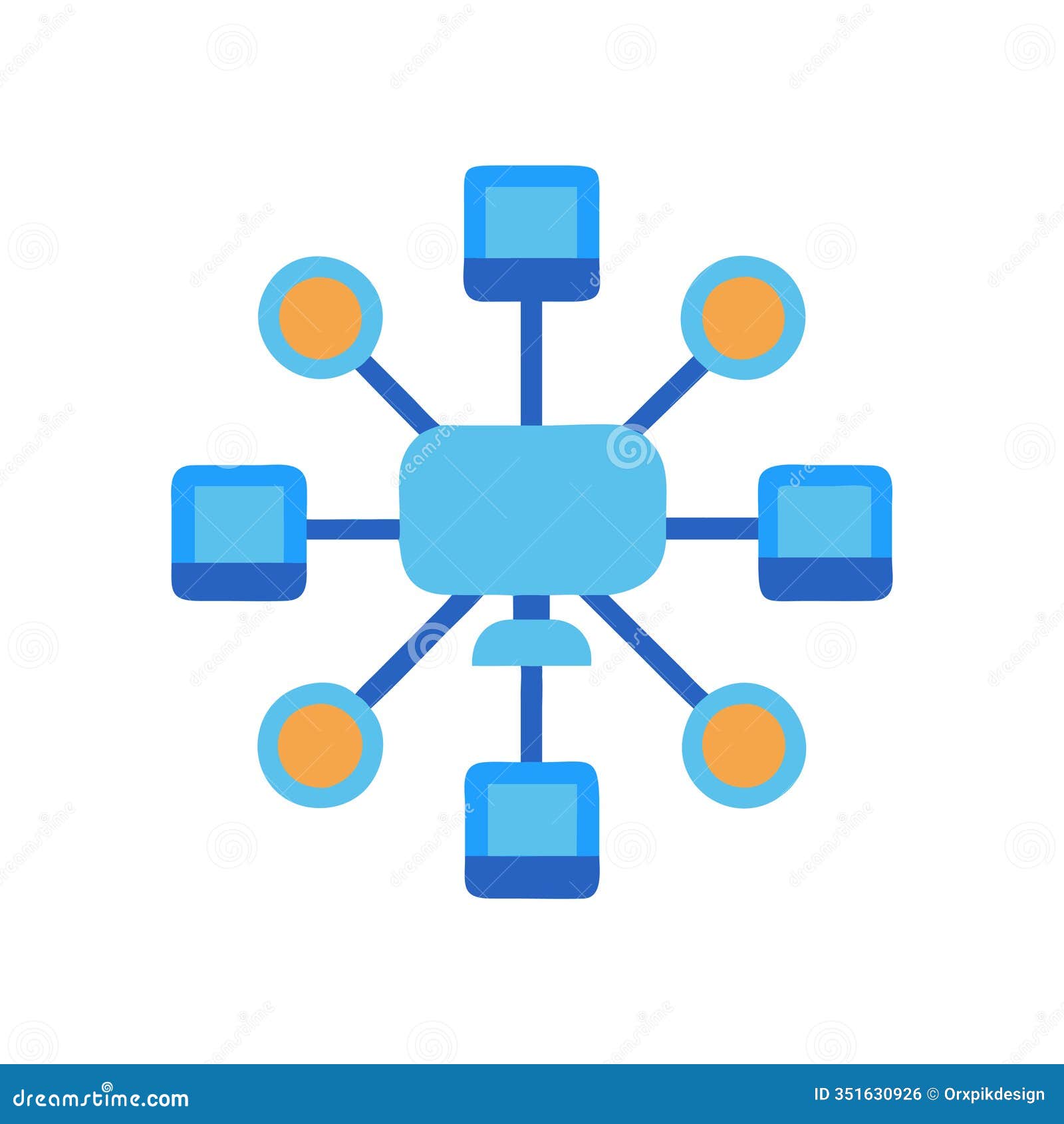 Comprehensive Distributed Ledger Icon Vector Illustration ...