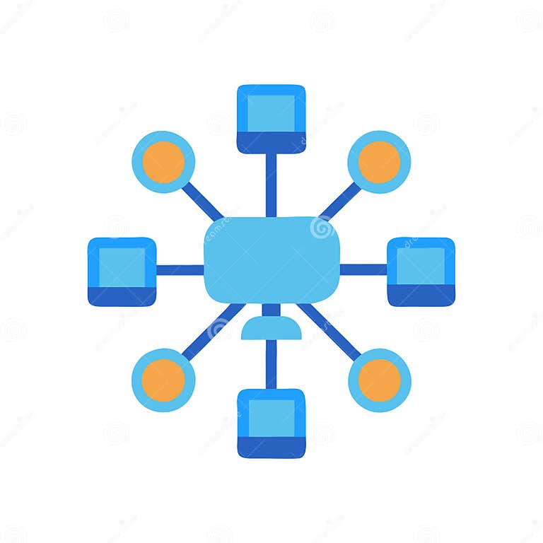 Comprehensive Distributed Network Icon Stock Illustration ...