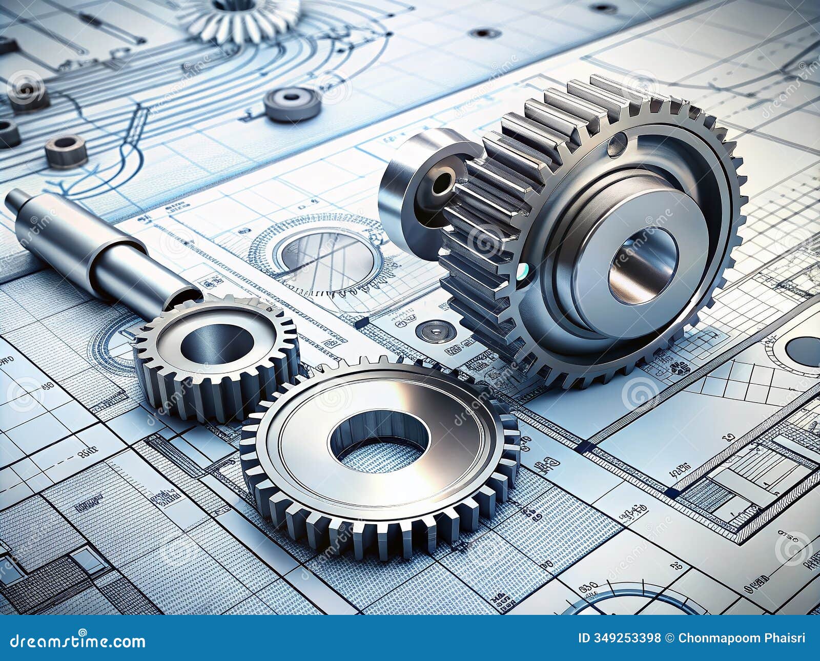 Comprehensive Engineering Drawing of Steel Mechanical Components a ...