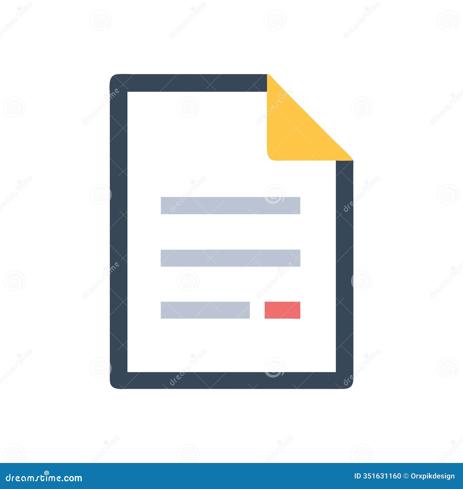 Comprehensive File Icon stock vector. Illustration of device - 351631160