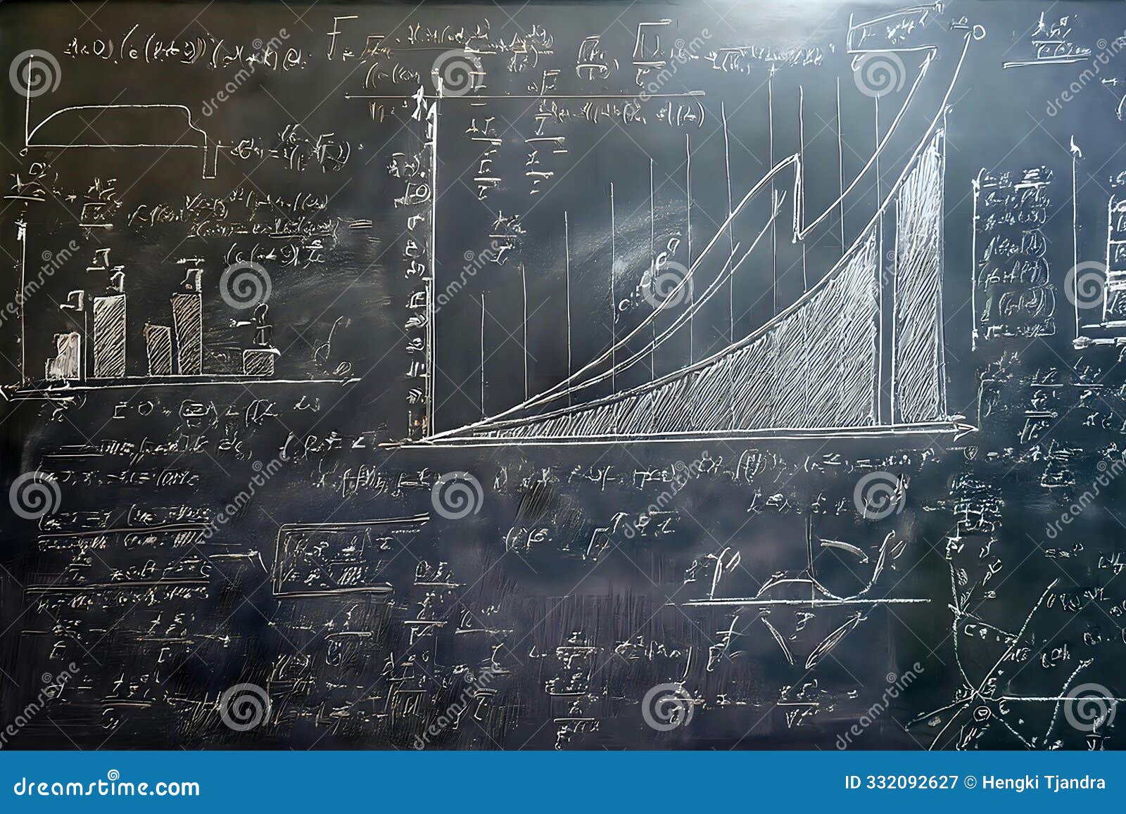 Comprehensive Finance Formulas and Equations in Chalk on a Large ...