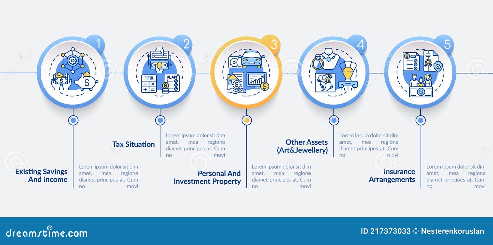 Comprehensive Financial Plan Vector Infographic Template Stock Vector ...