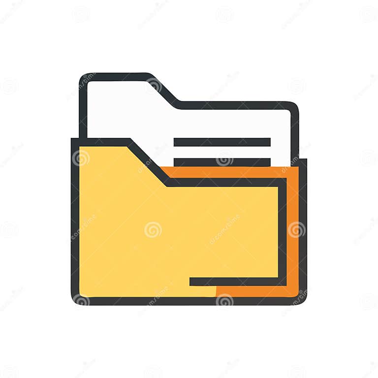 Comprehensive Folder Icon stock illustration. Illustration of ...