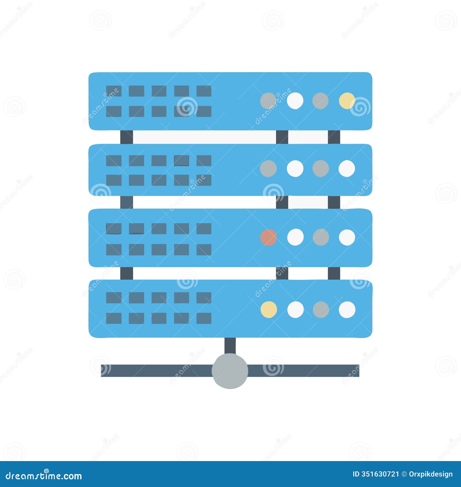 Comprehensive Data Center Rack Icon Stock Vector - Illustration of ...
