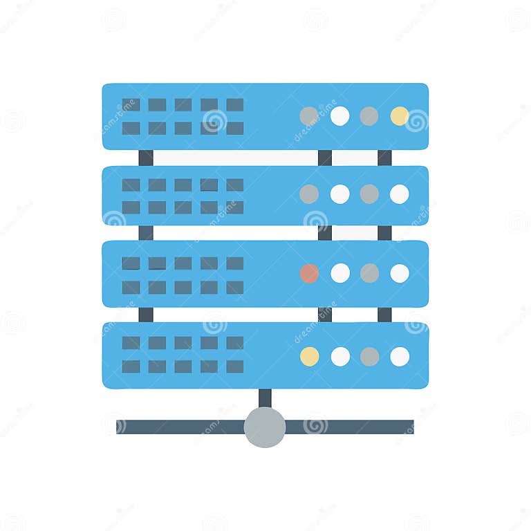 Comprehensive Data Center Rack Icon Stock Vector - Illustration of ...