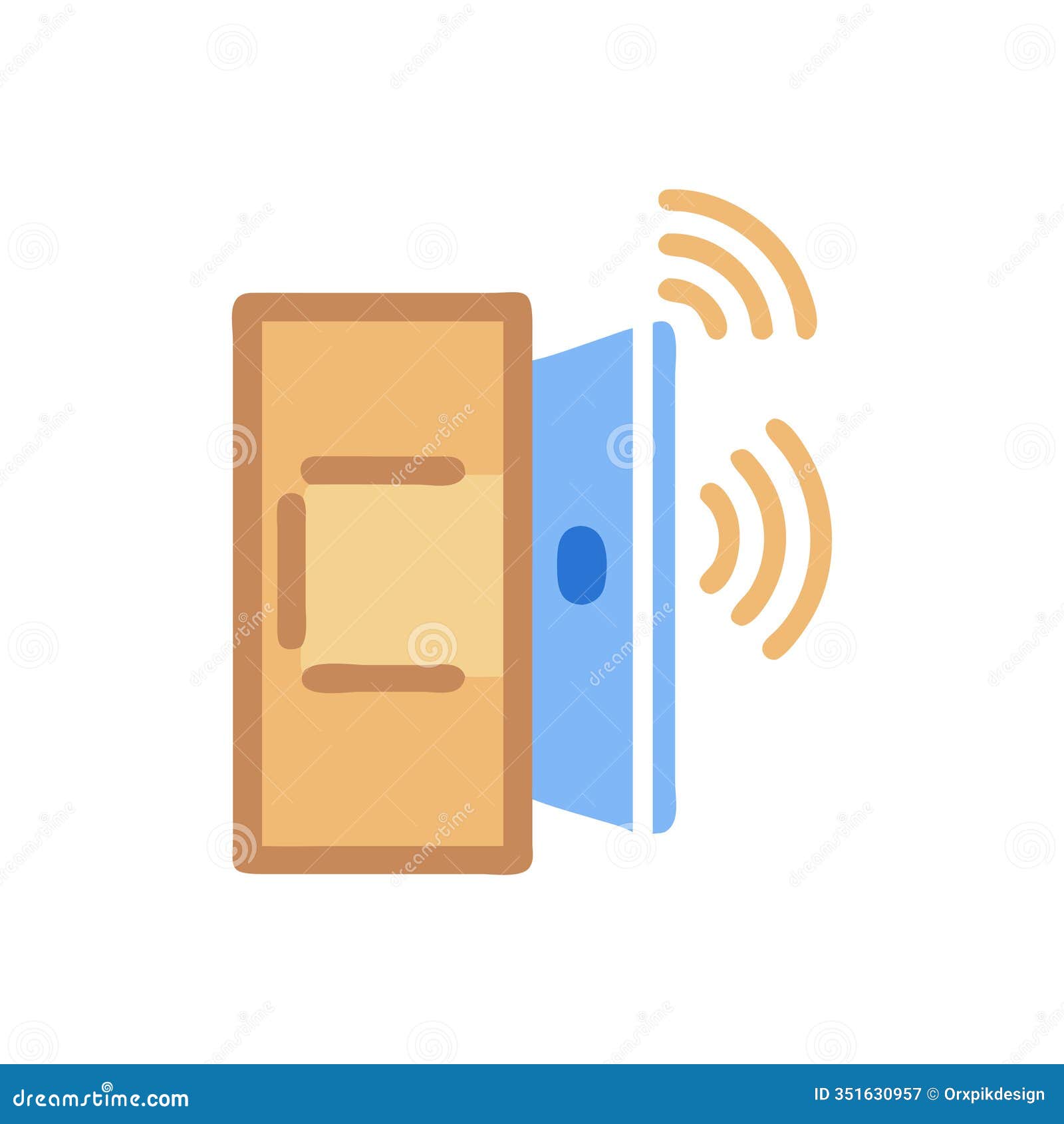 Comprehensive Door Sensor Icon Stock Illustration - Illustration of ...